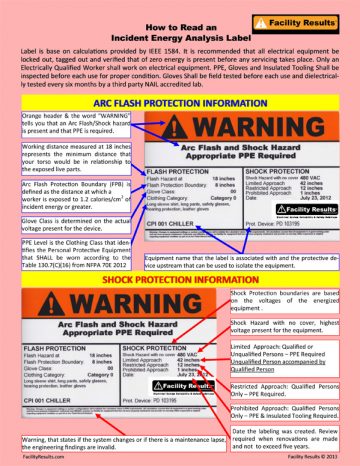 How to Read an Incident Energy Analysis Label | Facility Results