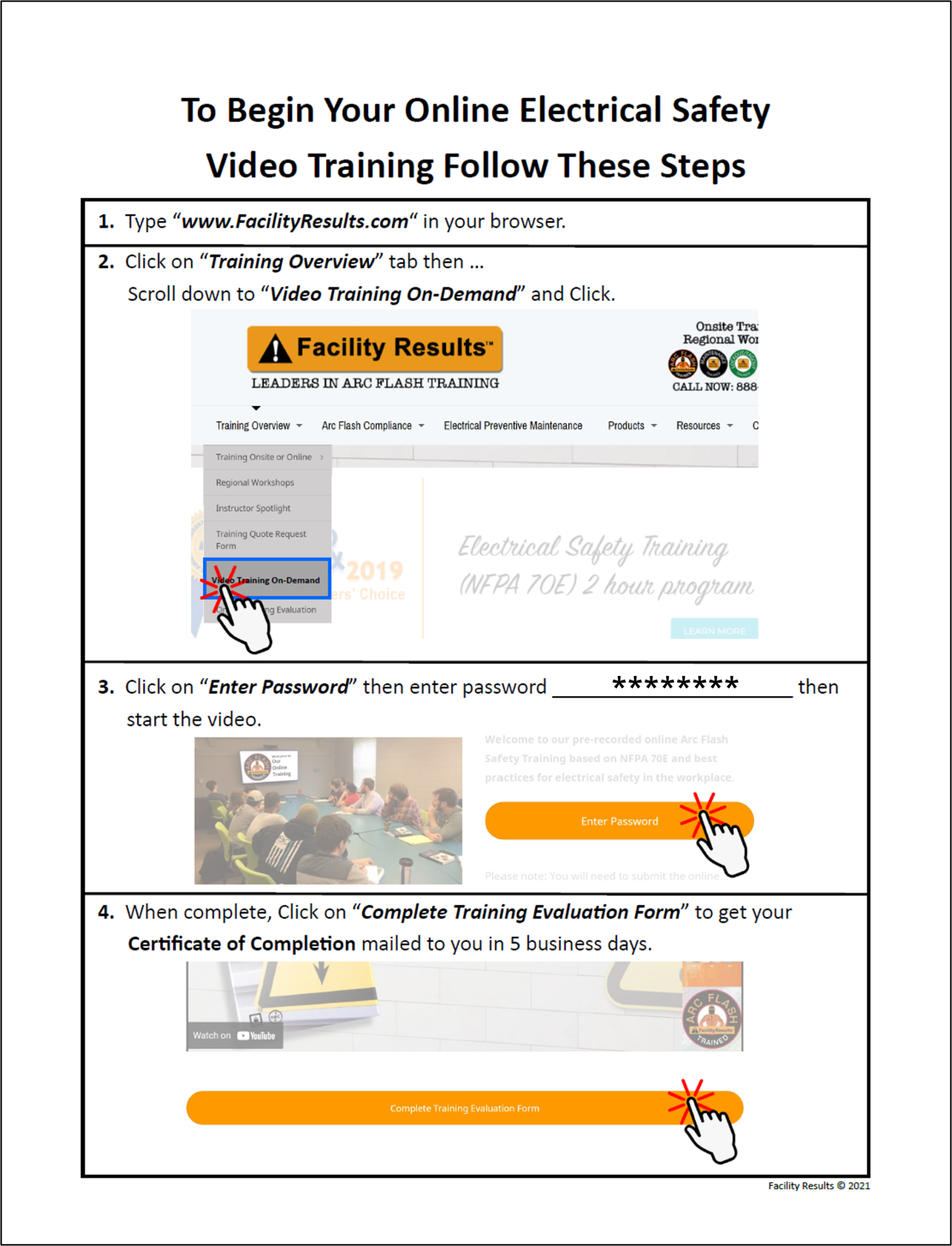 On-Line Qualified Electrical Worker Training Evaluation